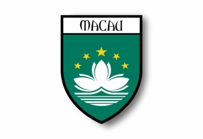 Stickers decal souvenir vinyl car shield city flag world crest macao ...