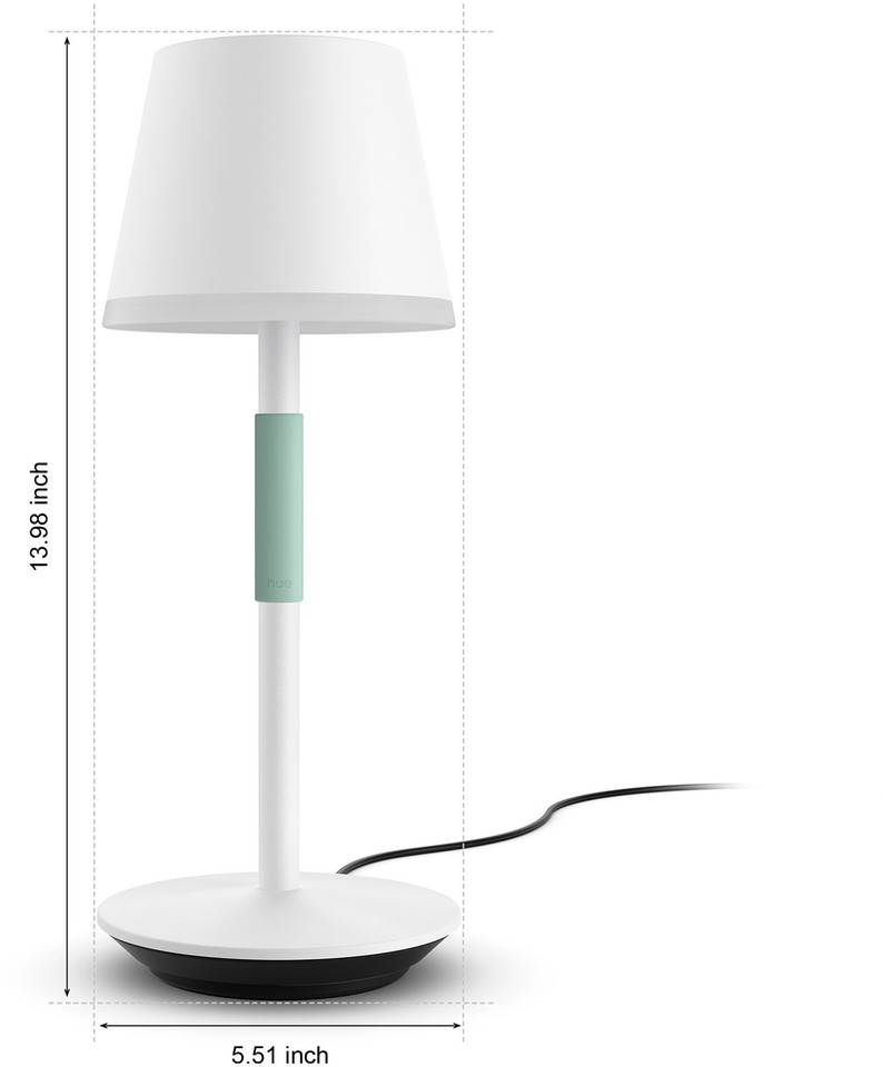 Philips Hue Go Portable Rechargeable Table Lamp - White | eBay