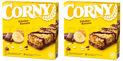 2 x CORNY Chocolate & Banana Healthy Energy Breakfast Cereal Bars 150g ...