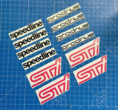 Subaru 555 Pink STI Speedline Prodrive Stickers x12 WRX WRC Legacy STI ...