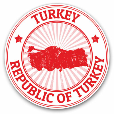 2 x Vinyl Stickers 15cm - Republic Of Turkey Turkish Map Travel Cool ...