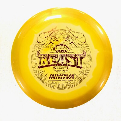NEW DISC GOLF INNOVA HALO STAR BEAST DISTANCE DRIVER 165g YELLOW W/ RED ...