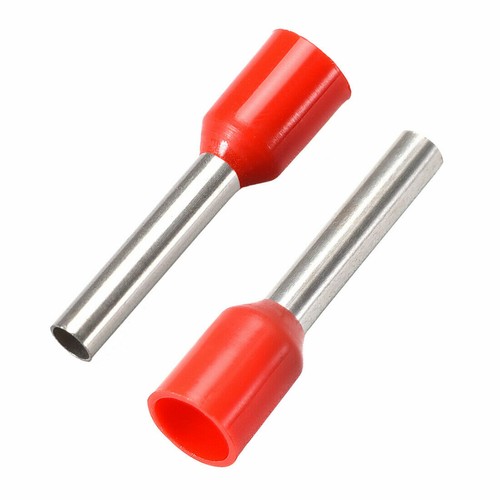 VE2512 Cord Pin End Wire Connector Electrical Crimp Terminal AWG14 Red ...