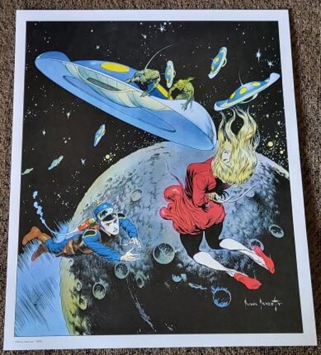 FRANK FRAZETTA print, Famous Funnies #212 in color, Buck Rogers, 1970's ...