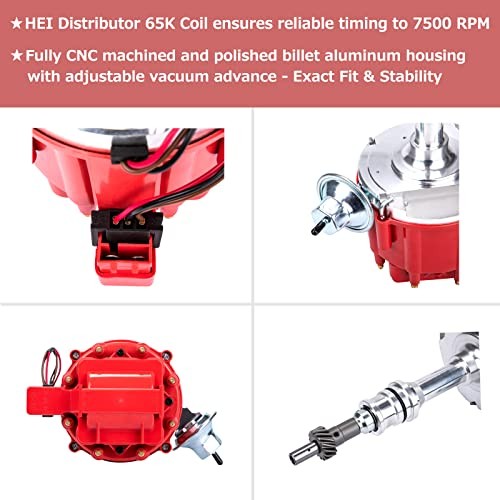 HEI Distributor Compatible with Small Block Ford SBF 351W 5.8L, Windsor ...
