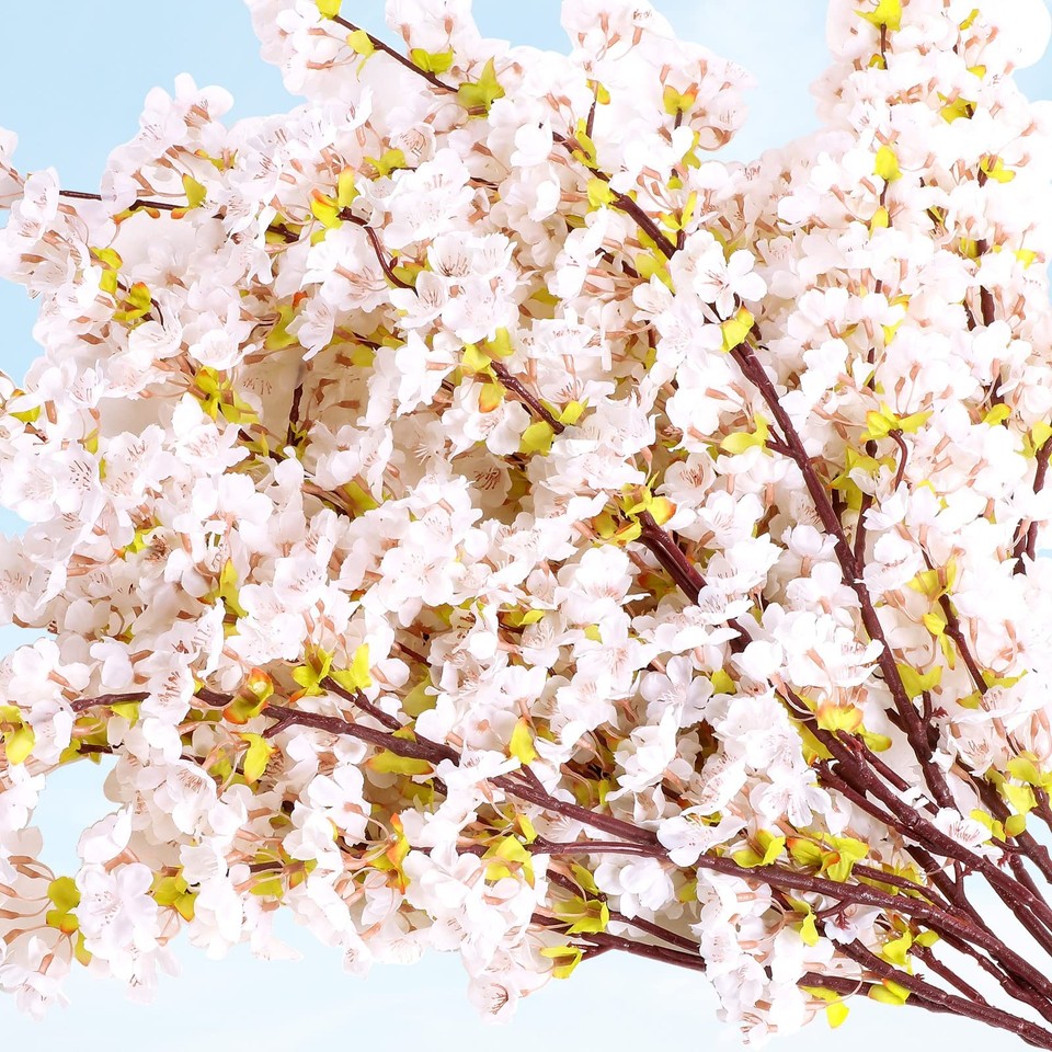 Set of 8 Silk Cherry Blossom Branches Cherry Blossom Tree Stems Long ...