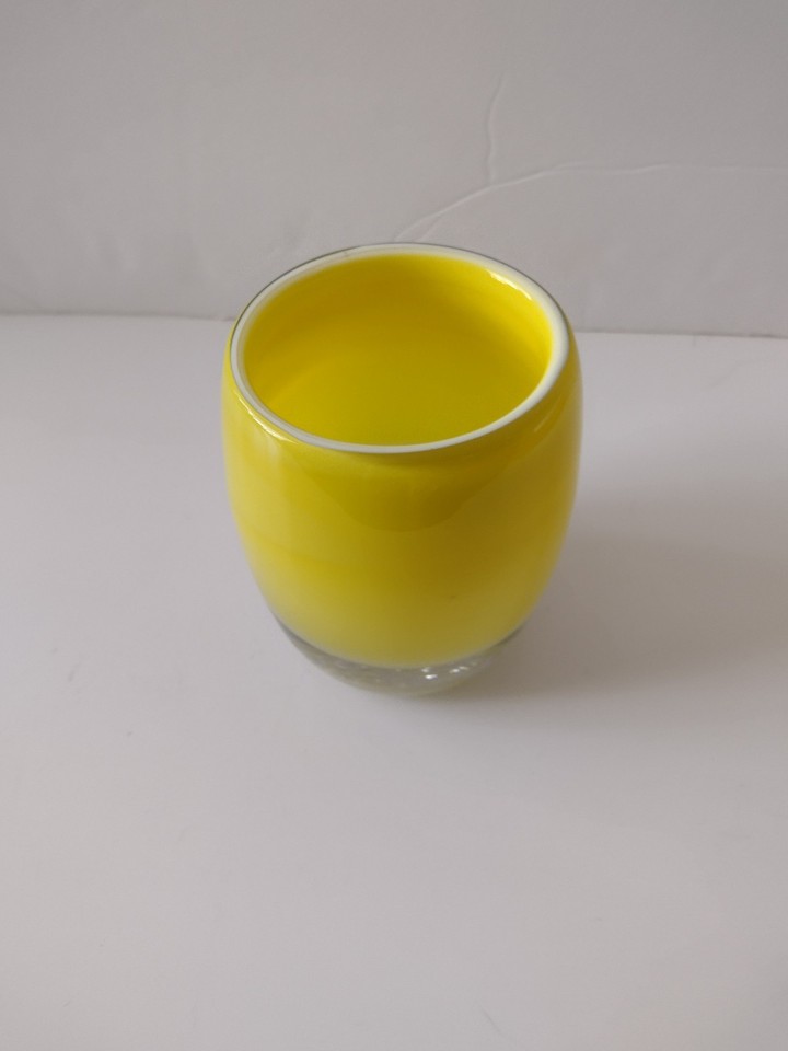 Vintage Glassybaby ? Yellow Hand Crafted Votive Candle Holder | eBay