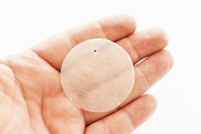 10 Capiz Shells White Round 2" (50 mm) One Holes Crafts Windchimes ...