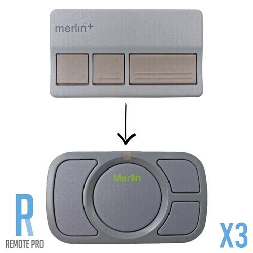 3 x Chamberlain Merlin C943 Garage Door Visor Remote Control Genuine ...