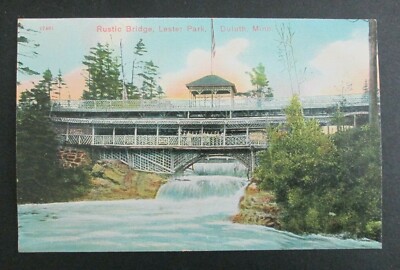 Rustic Bridge Lester Park Duluth MN Unposted DB Postcard | eBay