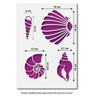 Sea Shell Stencils - 4 Different Shell Stencils On An A4 Sheet | eBay UK