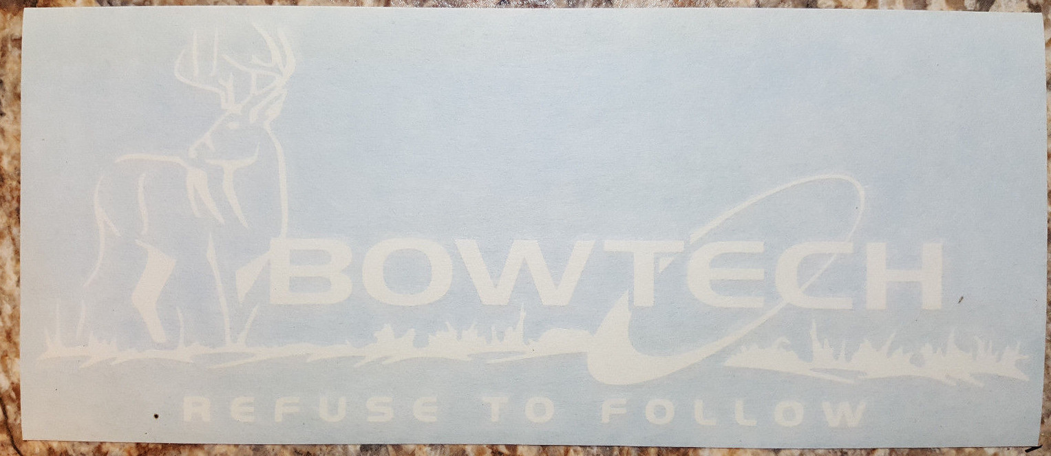 Bowtech Refuse to Follow Deer Elk Sticker Decal 12" x 5" New Truck Car ...