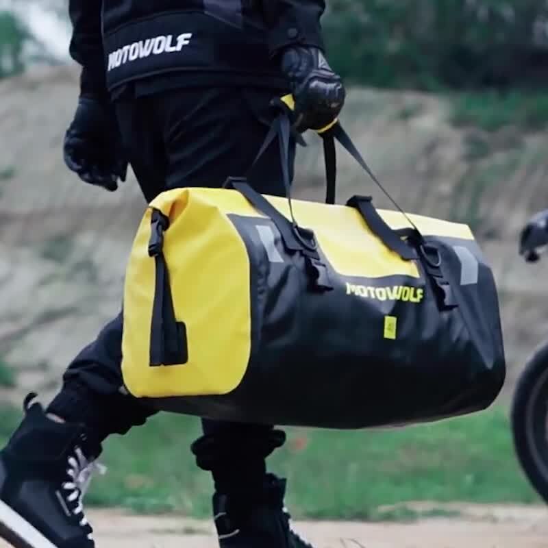 40L Motorcycle Waterproof Tail Bags Back Seat Bags Luggage Rear Seat ...