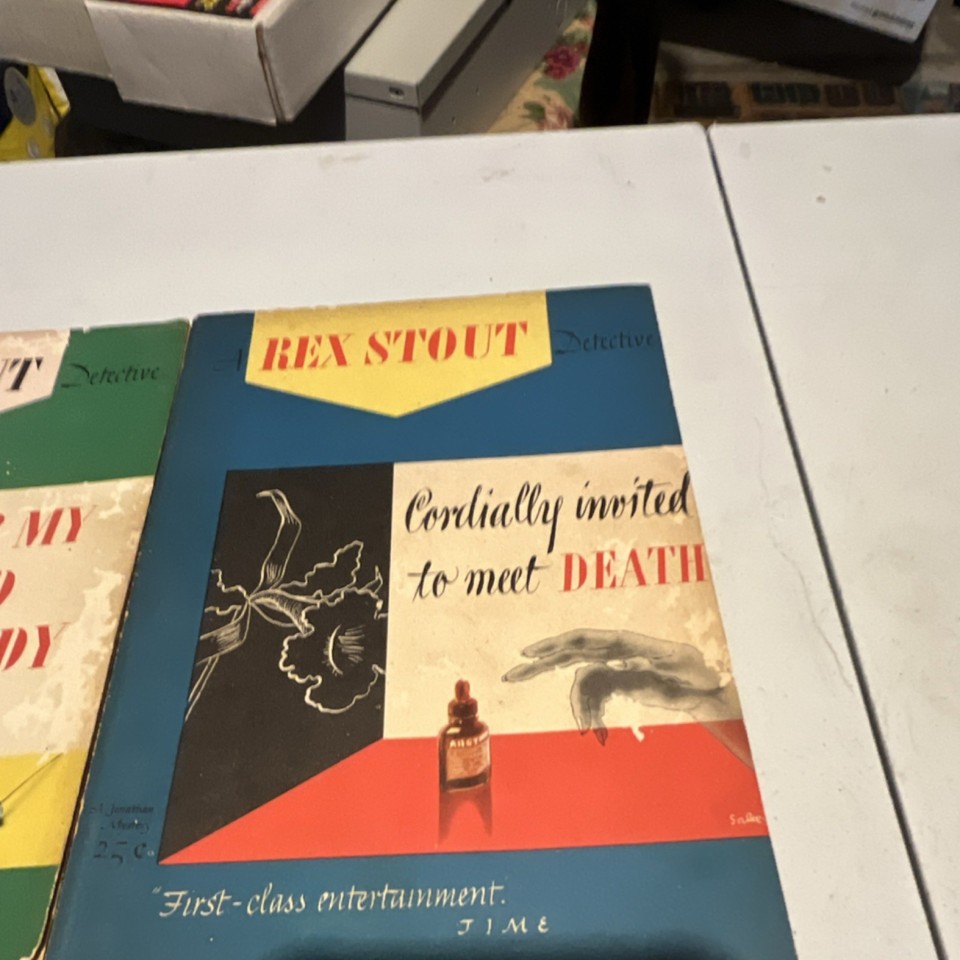 Rex Stout Vintage Mystery Paperback Lot: League of Frightened Men, Over ...