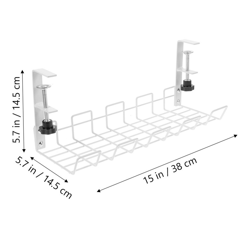 Wire Storage for Desk Shelf Rack Carbon Steel Cable Organizer ...