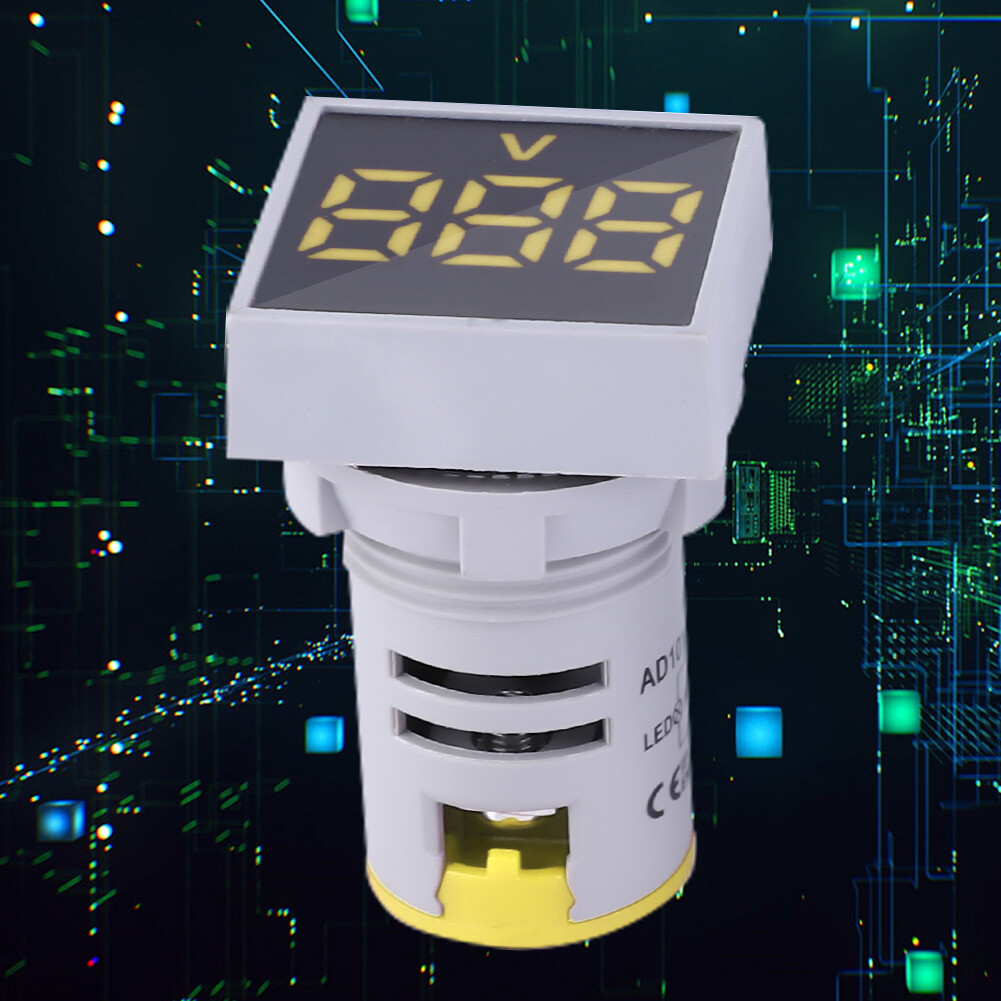 AC20-500V LED Indicator Light Mini Digital LED Display Voltmeter Square ...