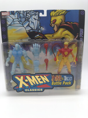 Rare 2001 TOY BIZ MARVEL X-MEN CLASSICS FIRE ICE BATTLE PACK ICEMAN VS ...