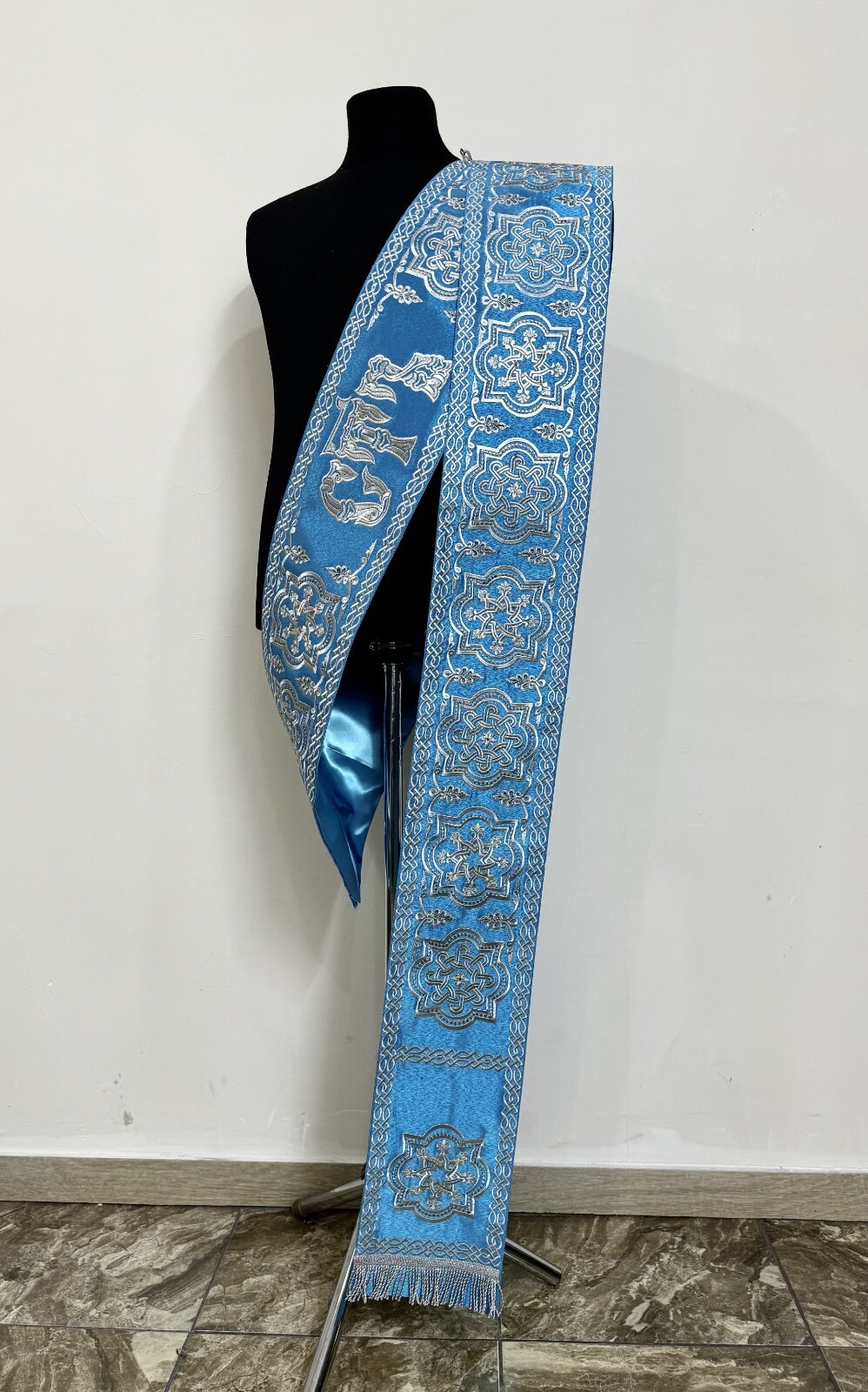 Orthodox Protodeacon double orarion embroidered with metallic threads ...