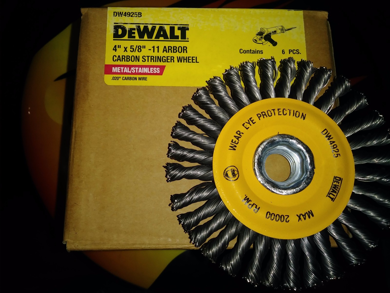 3 each 4" x 5/8" -11 Arbor Carbon Stringer Wheel | eBay