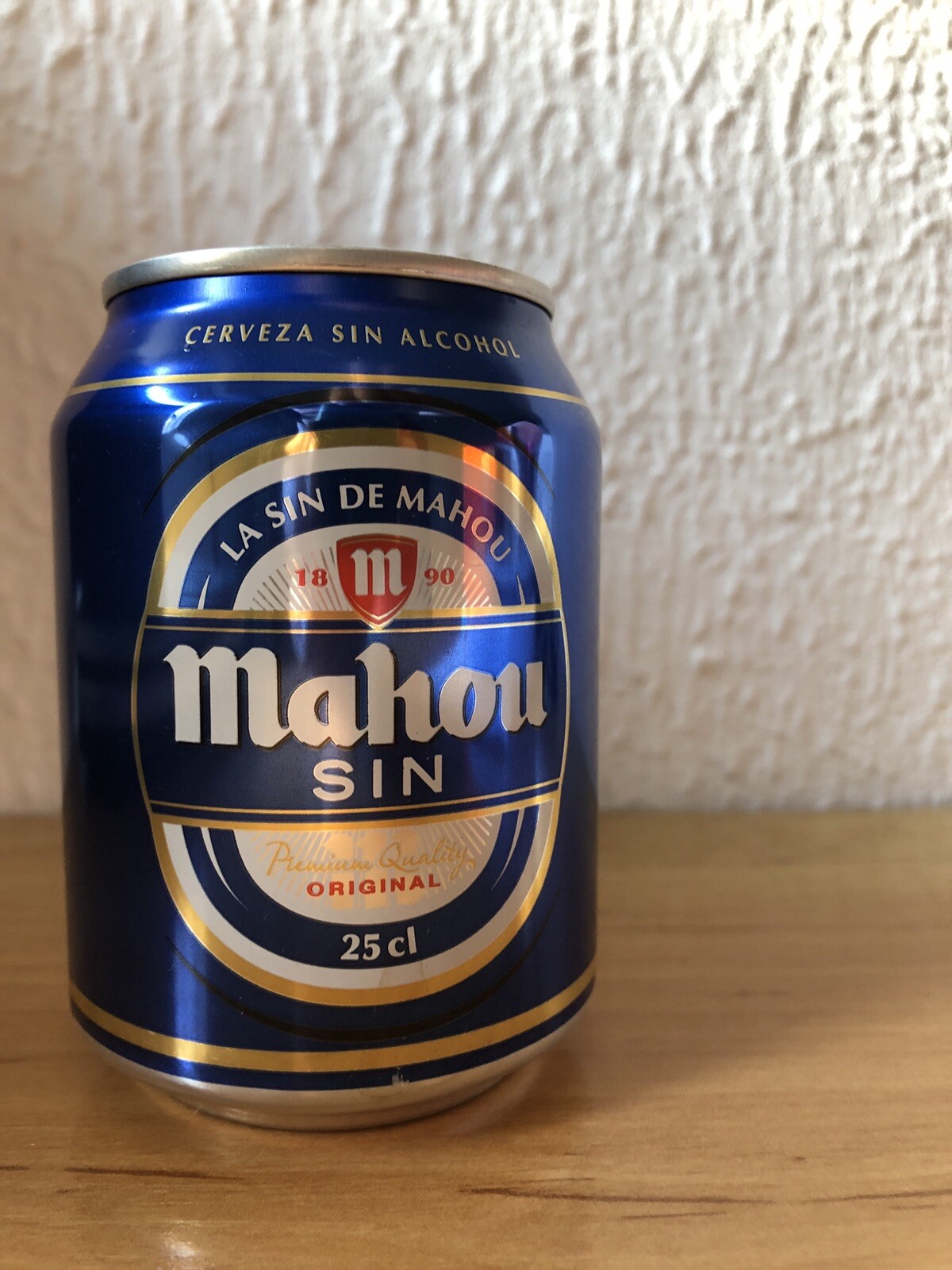 Mini Lata Cerveza Beer Mahou Sin Alcohol 250ml Sin abrir Lata Brillo ...