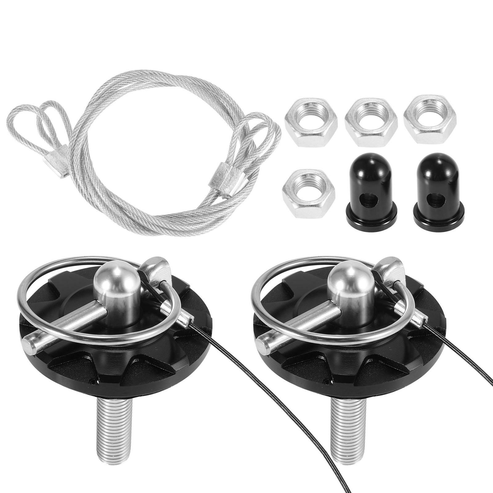 2 Set Universal Car Hood Pin Kit Aluminum Alloy Hood Pin Lock Latch ...