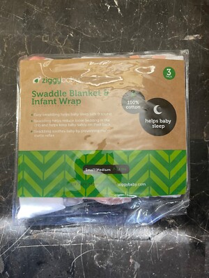 SEALED NEW Ziggy Baby Swaddle and Infant Blankets-3 count | eBay