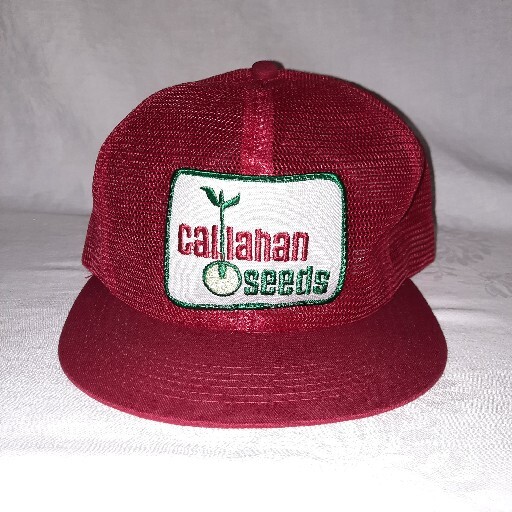 Vintage Callahan Seeds Patch Full Mesh Red Trucker Ha… - Gem