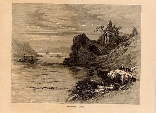 Stampa antica STRANCALLY CASTLE Waterford IRELAND Irlanda 1875 Old ...
