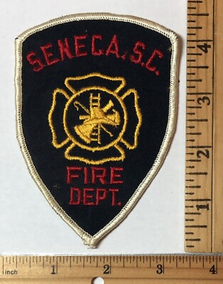 Vintage Seneca South Carolina SC Fire Department Company Patch White ...