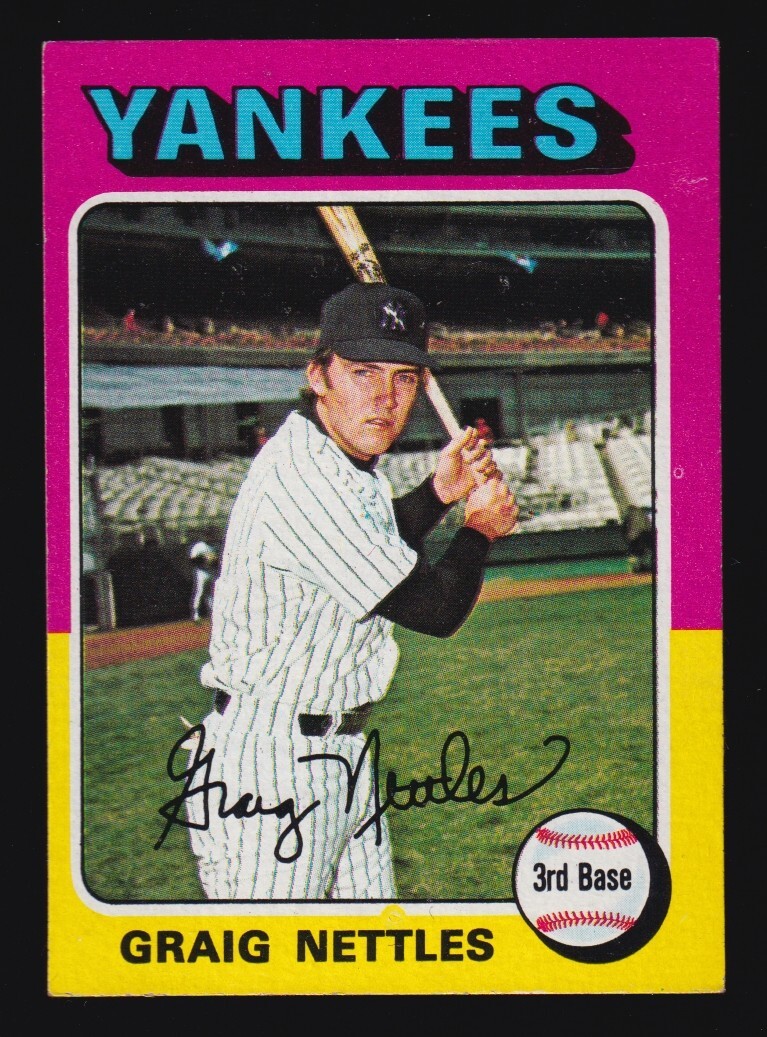 1975 TOPPS MINI BASEBALL SET 160 CRAIG NETTLES NEW YORK YANKEES EX-MT ...