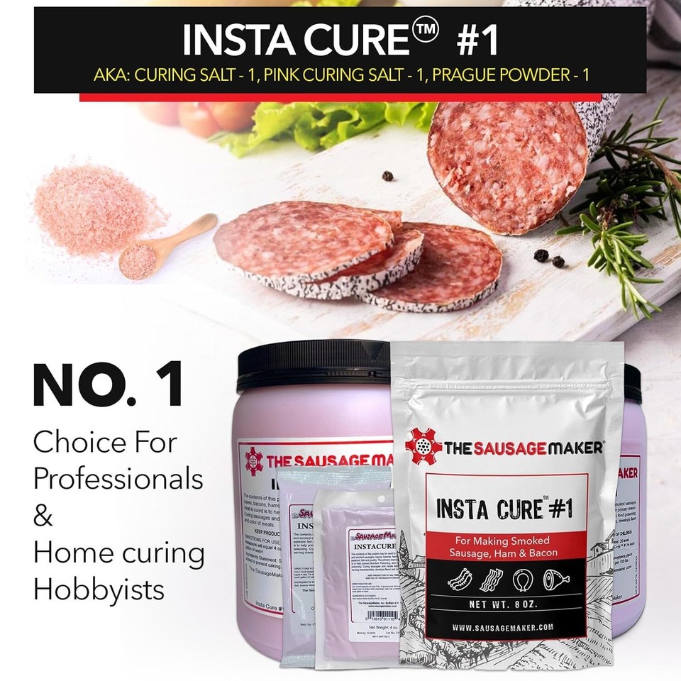 Insta Cure #1 or 2 Pink Curing Salt, Prague Powder, Quick Cure for Meat ...