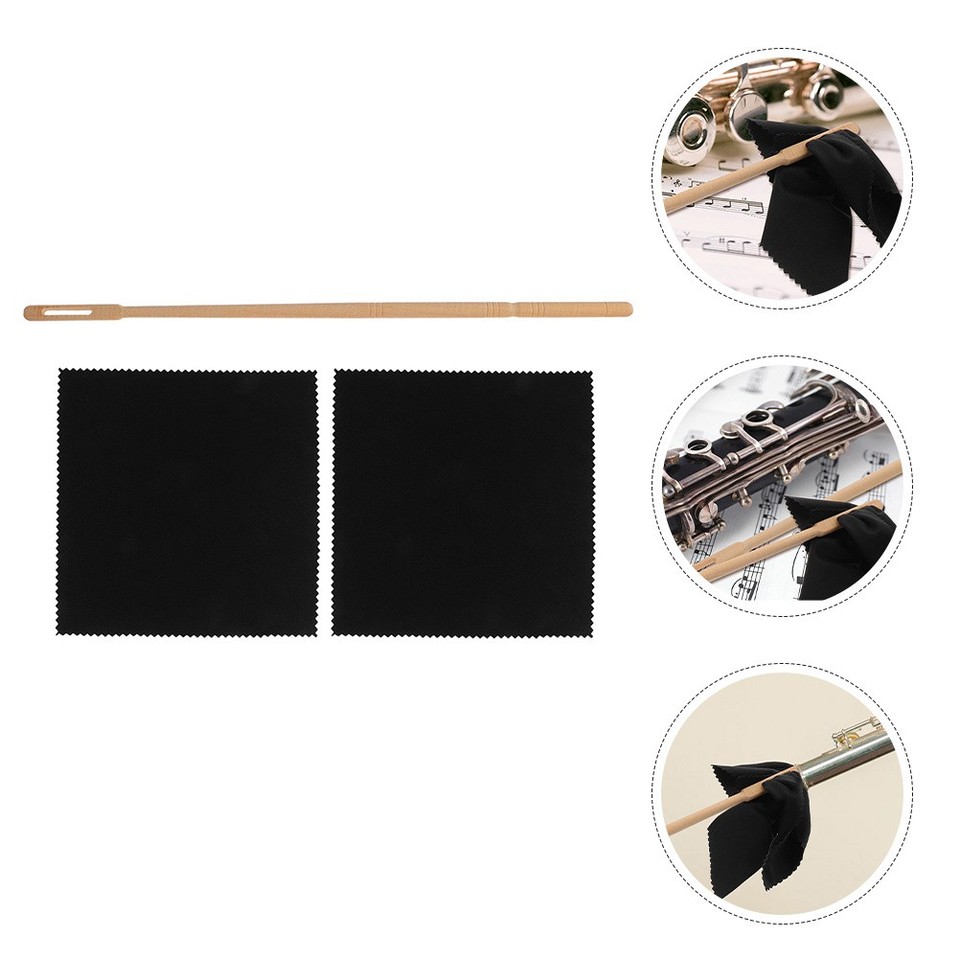 Flute Musical Instrument Cleaning Rod Maintenance Kit Cloth for inside ...