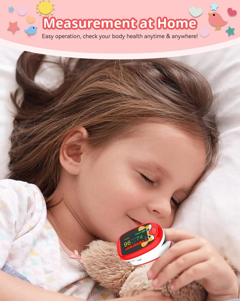 Pediatric Pulse Oximeter, Pulse Oximeter Oxygen Monitor Finger For Kids ...