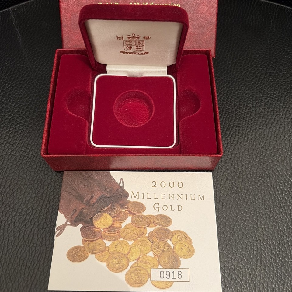 2000 Royal Mint Sovereign Gold Proof half, Box, Coa, NO COIN. | eBay UK