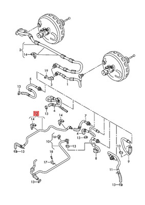 Genuine AUDI A4 Avant S4 quattro Cabrio A6 allroad S6 Vacuum Pipe ...