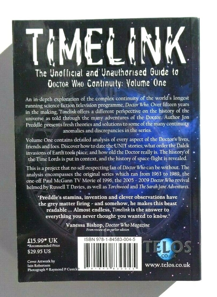 Doctor Who Timelink Volume One by Jon Preddle TRADE PAPERBACK Edition ...