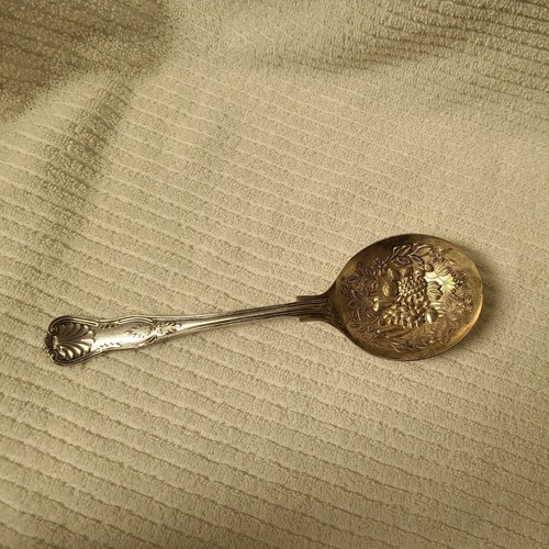 VINTAGE W A EPNS MADE IN SHEFFIELD ENGLAND SERVING FRUIT SPOON KINGS ...