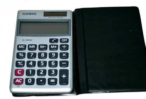 CASIO Pocket Calculator SL-300SV Two Way Power Basic Solar | eBay