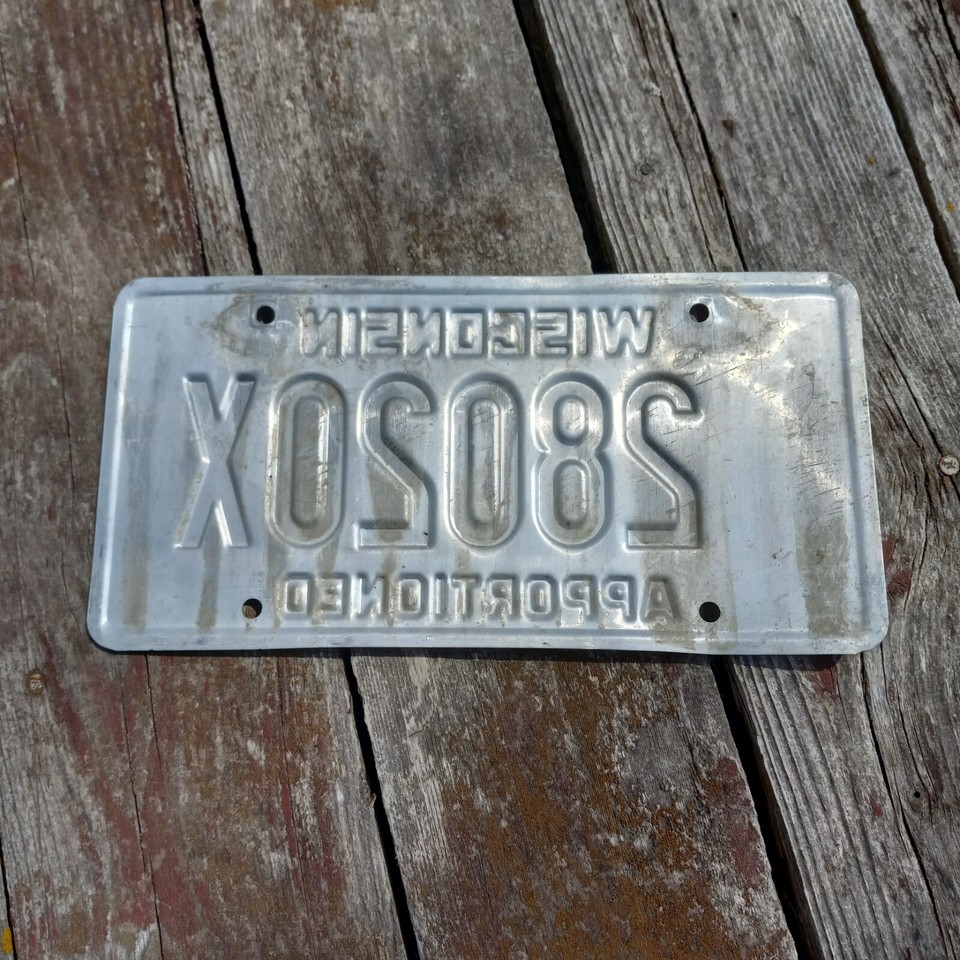 2016 Wisconsin APPORTIONED License Plate - "28020X" J JAN 16 Stickers ...