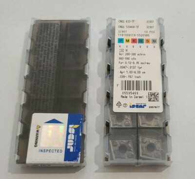 CNGG 432 TF IC907 ISCAR *** 10 INSERTS *** FACTORY PACK *** | eBay
