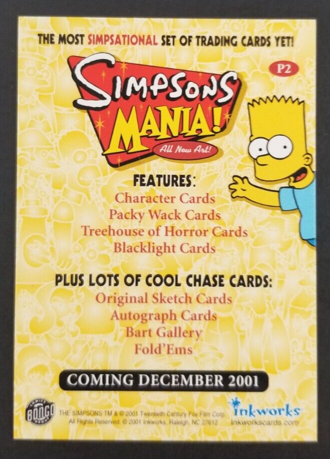 Simpsons Krusty Shampoo 2001 Wacky Sticker Promo Card #P2 (NM) | eBay
