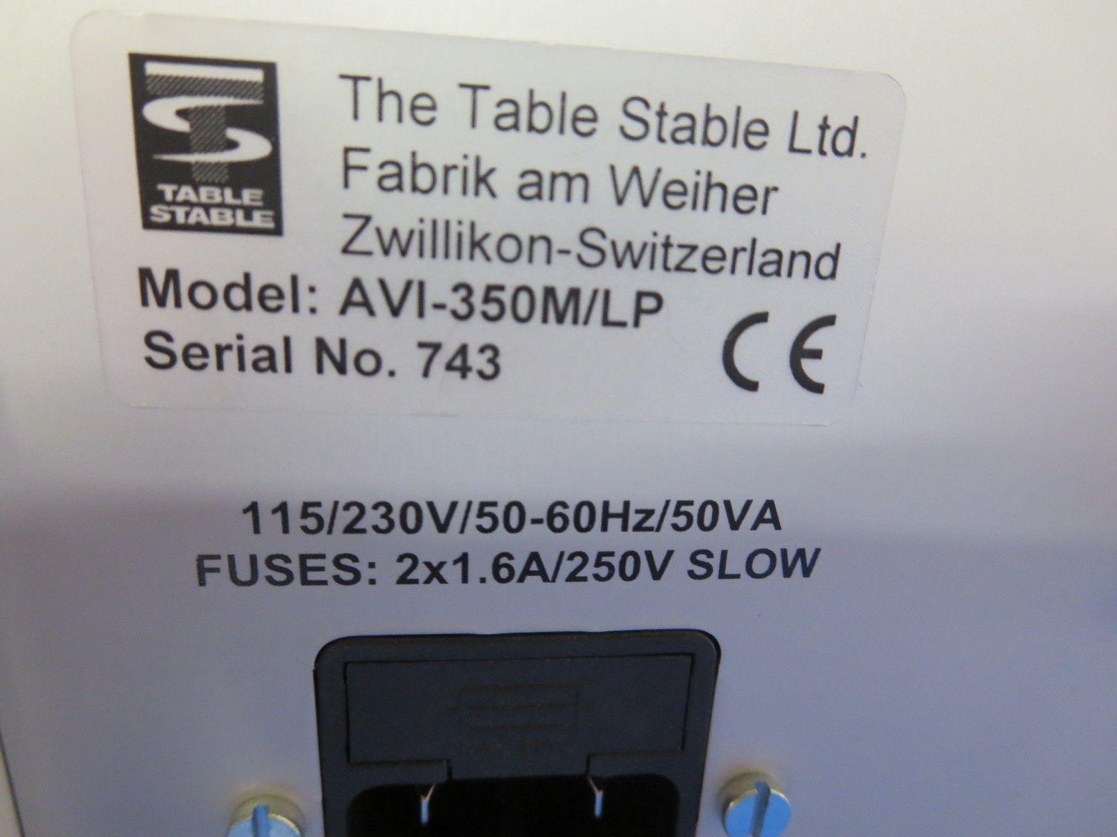 Herzan (The Table Stable Ltd), AVI-350, Vibration Isolation Control ...