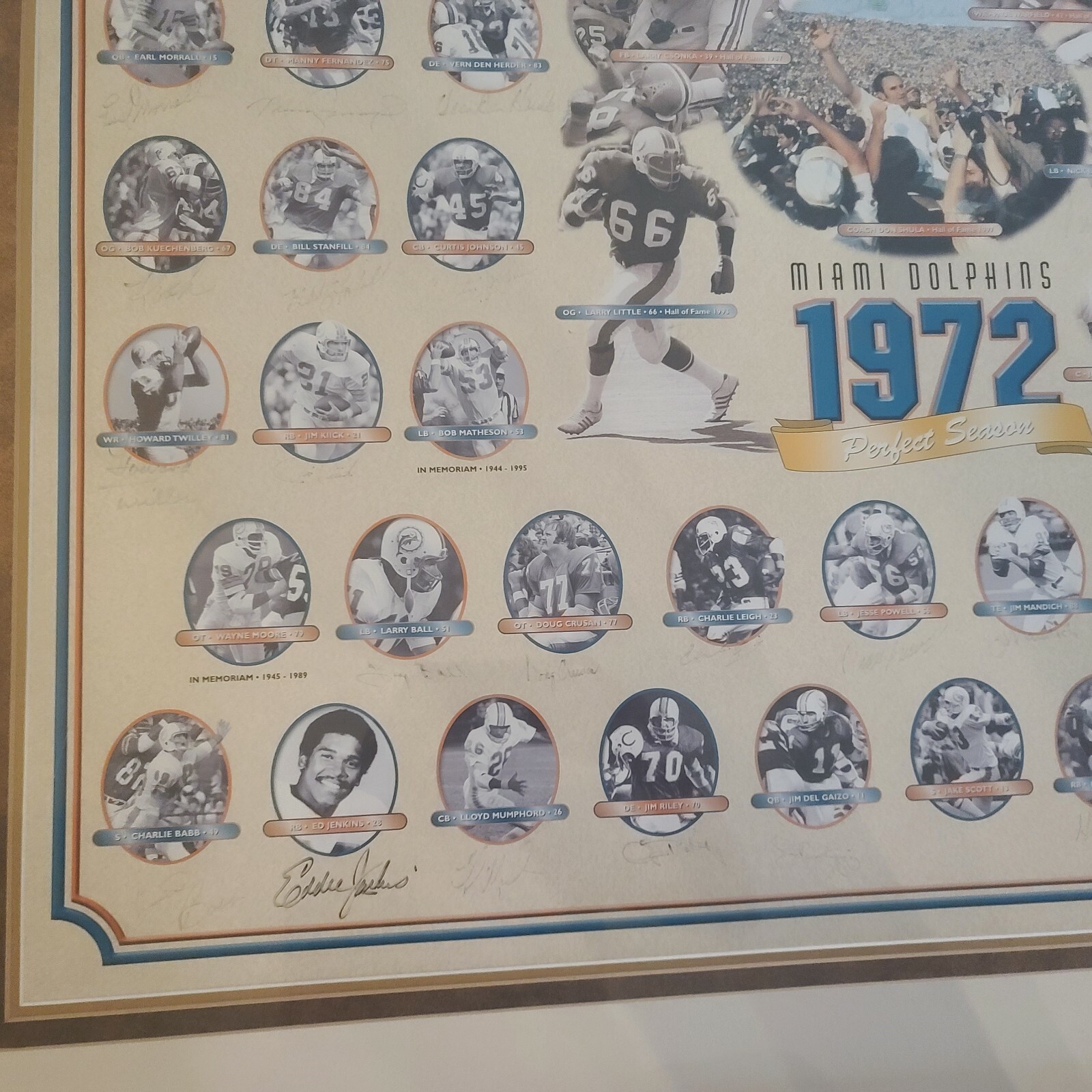 1972 Miami Dolphins Perfect Season Lithograph | eBay