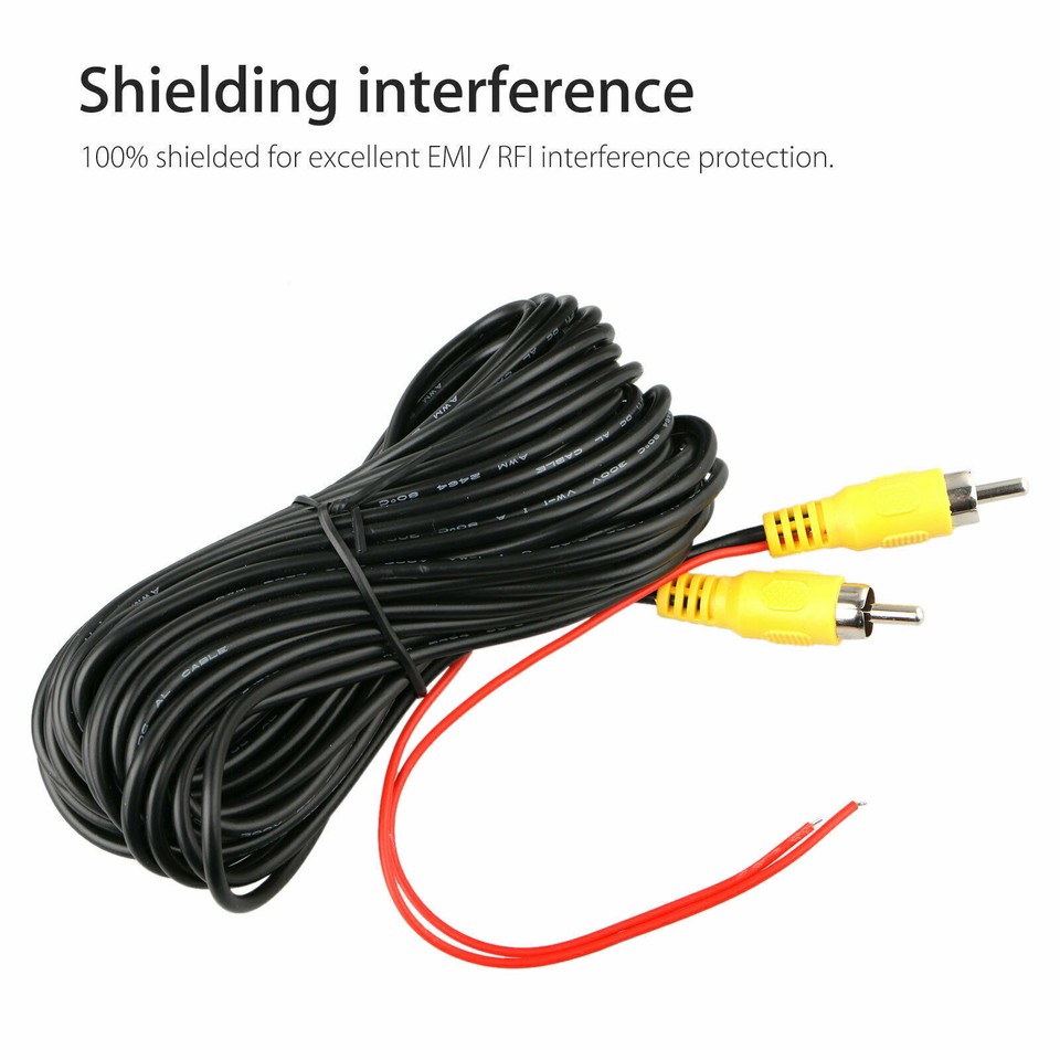 32ft Car Video RCA Extension Cable for Rear View Backup Camera ...