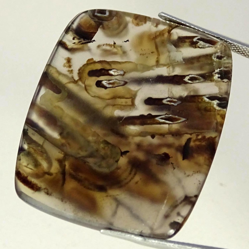 59.10Cts Natural Turkish Stick Agate Cushion Cabochon Gemstone ...