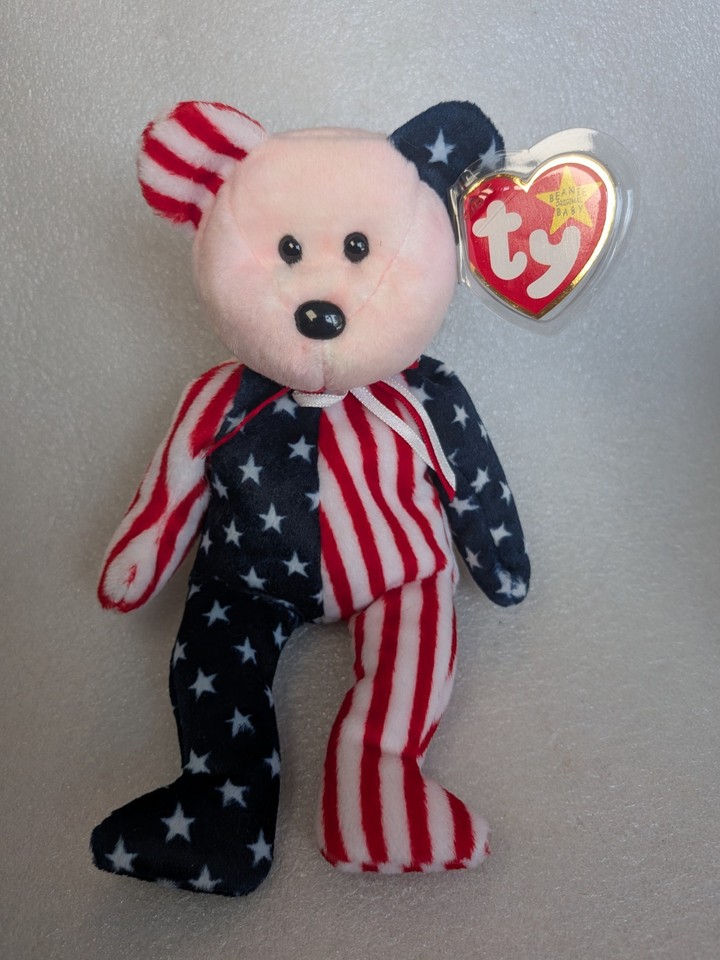 Ty Beanie Babies Patriotic Lot Sept 11th America Spangle Patriot Lefty ...