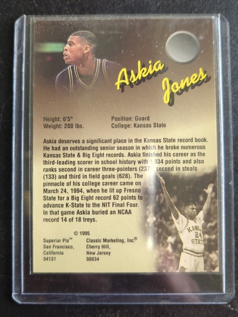 1995 Classic Superior Pix - #40 Askia Jones for sale online | eBay