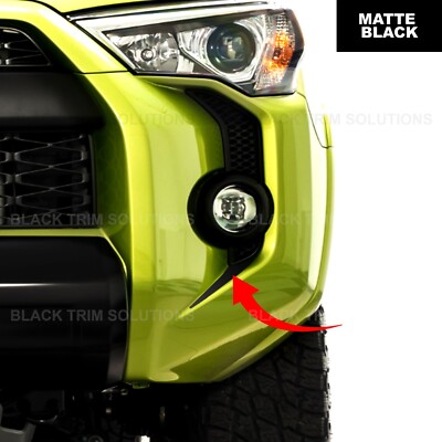For Toyota 4Runner MATTE Black Front Bumper Fog Light Fang Stripes ...