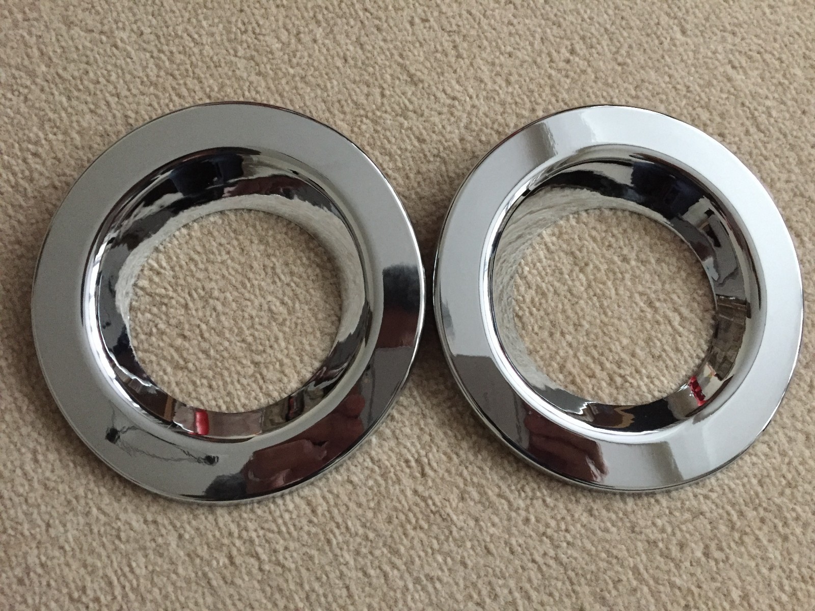 CHROME FOG LIGHT LAMP COVER SURROUNDS FITS LAND ROVER VOGUE L322 2006 ...