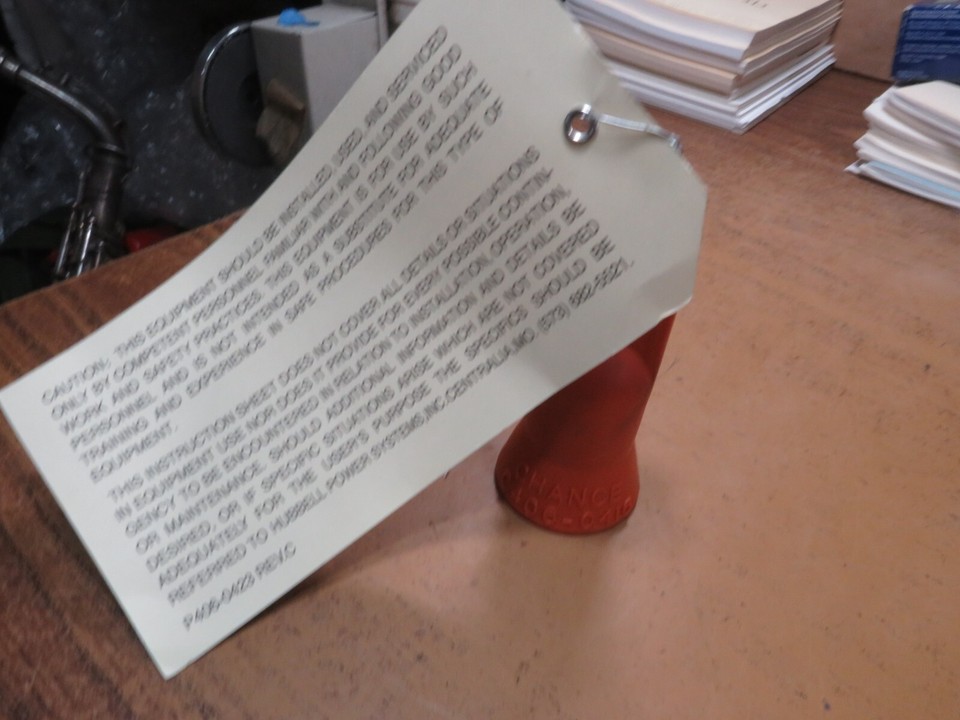 HUBBELL POWER SYSTEMS Ground Ball Stud Cover, Orange C4060416 | eBay